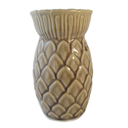 5" Ceramic Taupe Round Pineapple Diffuser | Aroma-Burner.com