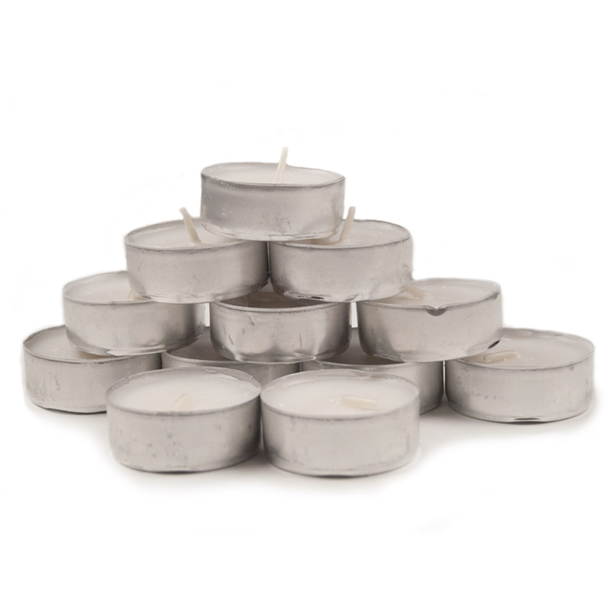 Tea Lights (12 pack) - Small Candles in Metal Cups | Aroma-Burner.com